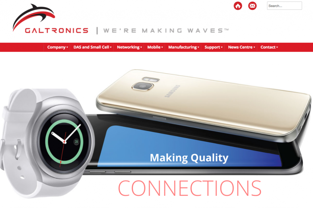 Galtronics Making Connections website home page - Galtronics